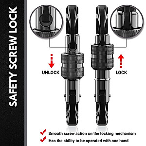 RHINO Produxs 2PCS of 12kN (2697 lbs) Heavy Duty Lightweight Locking Carabiner Clips - Excellent for Securing Pets, Outdoor, Camping, Hiking, Hammock, Dog Leash Harness, Keychains, Water Bottle