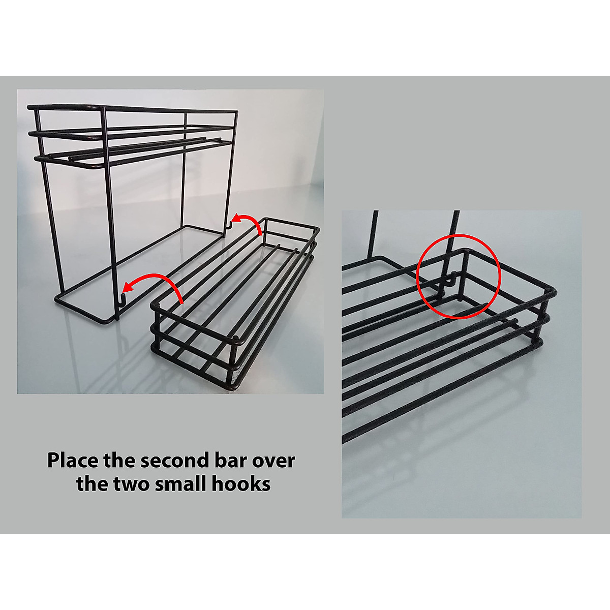 8 Bottle Capacity Syrup Rack- Coffee Syrup Holder Orgnizer- Coffee Syrup Stand Shelf for Coffee Bar - Countertop Freestanding Tabletop Liquor Wine Rack- Syrup Stand Display for Dressings Cocktail