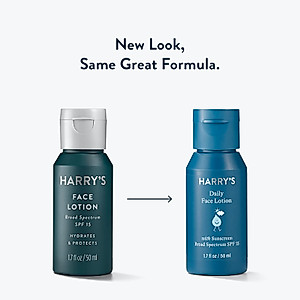 Harry's Face Lotion - Face Moisturizer with SPF 15, 1.7 Fl Oz (Pack of 2)