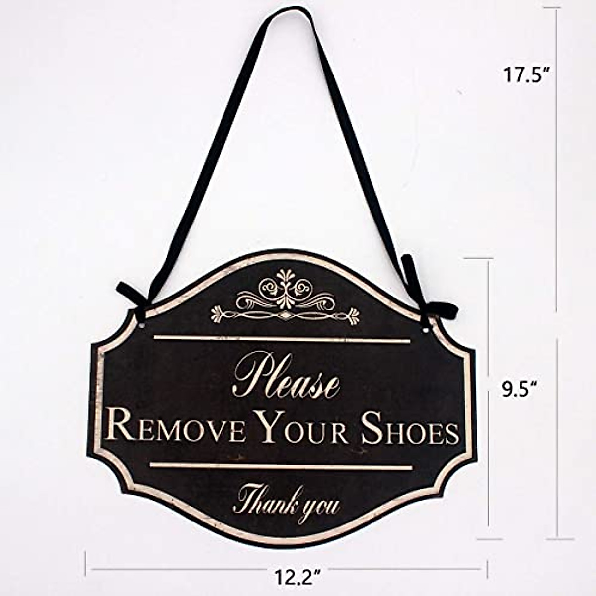 Funly mee Metal Wall Sign - remove shoes sign, please seat yourself sign