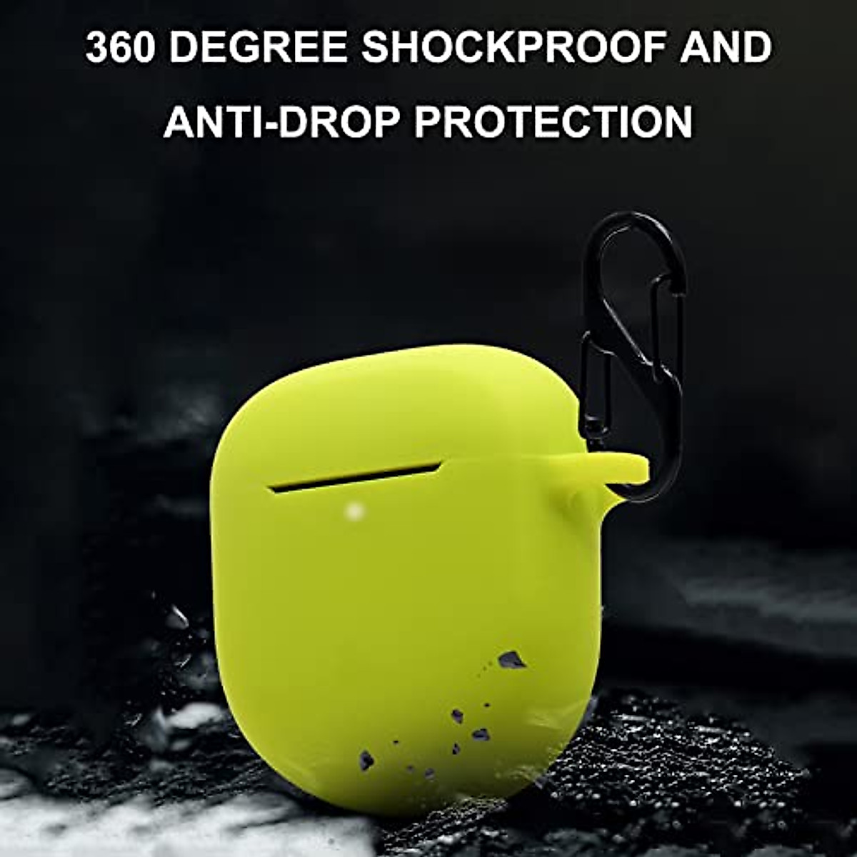 LiZHi for Bose QuietComfort Earbuds II Case Cover 2022, Soft Silicone Skin Cover Shock-Absorbing Protective Case with Keychain for New Bose QuietComfort Earbuds II Case, Black