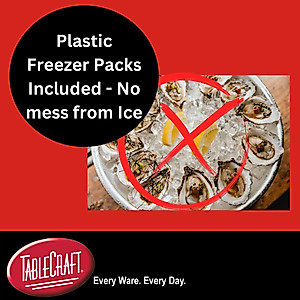 TableCraft Products CW40169 Full SZ Stainless Cold Server W Polycarbonate Lid