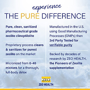 Zeolite Pure | Full Body Detox Cleanse | Safe, Gentle, & Effective Energy Booster That Supports Gut Health, Mental Clarity, & Healthy Inflammation Response | Original Zeolite Powder (400 Servings)