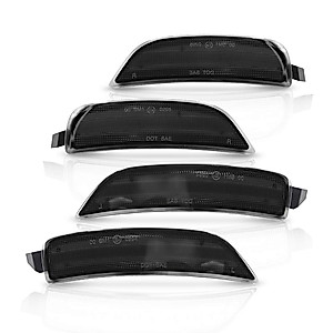 NSLUMO LED Side Marker Lights for 2016-up Mazda MX-5 Miata ND Smoked Lens Amber Front & Rear Red Marker Lights Replace OEM Sidemarker Lamps