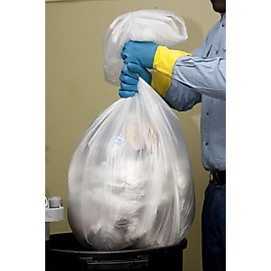 60 Gallon Clear Trash Bags - (Huge 100 Pack) - 38" x 58" - 1.5 MIL (Equivalent) - CSR Series - Heavy Duty Industrial Liners Clear Garbage Bags for Recycling, Contractors, Storage, Outdoor