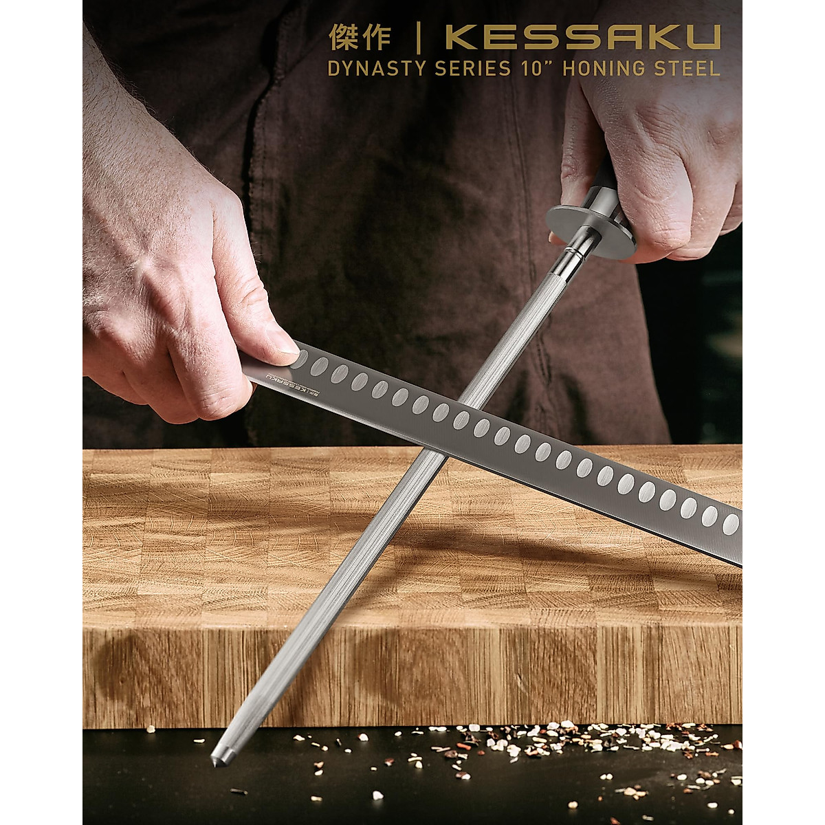KESSAKU Mini Santoku Knife - 5 inch - Dynasty Series - Razor Sharp Kitchen Knife - Forged ThyssenKrupp German High Carbon Stainless Steel - G10 Garolite Handle with Blade Guard