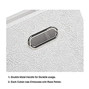 ENOVA HOME Fabric Storage Bins with Metal Handles Collapsible Storage Bins Storage Basket Fabric Organizer Storage Organization (Set of 6)