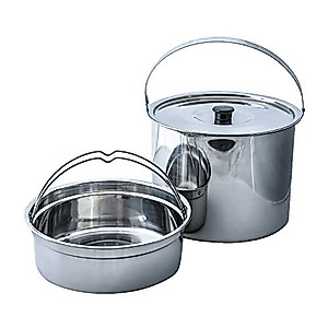 Sunpentown Stainless Steel Energy Saving 6-liter Thermal Cooker with 2 Nesting Inner Pots - ST-60B