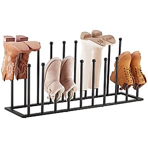 Housen Solutions Boot Rack Organizer for Tall Boots, Large Capacity 10 Pairs Metal Free Standing Shoe Boots Racks, Black Shoes Boot Organizer Holder Stand for Closet, Entryway, Garage, Porch