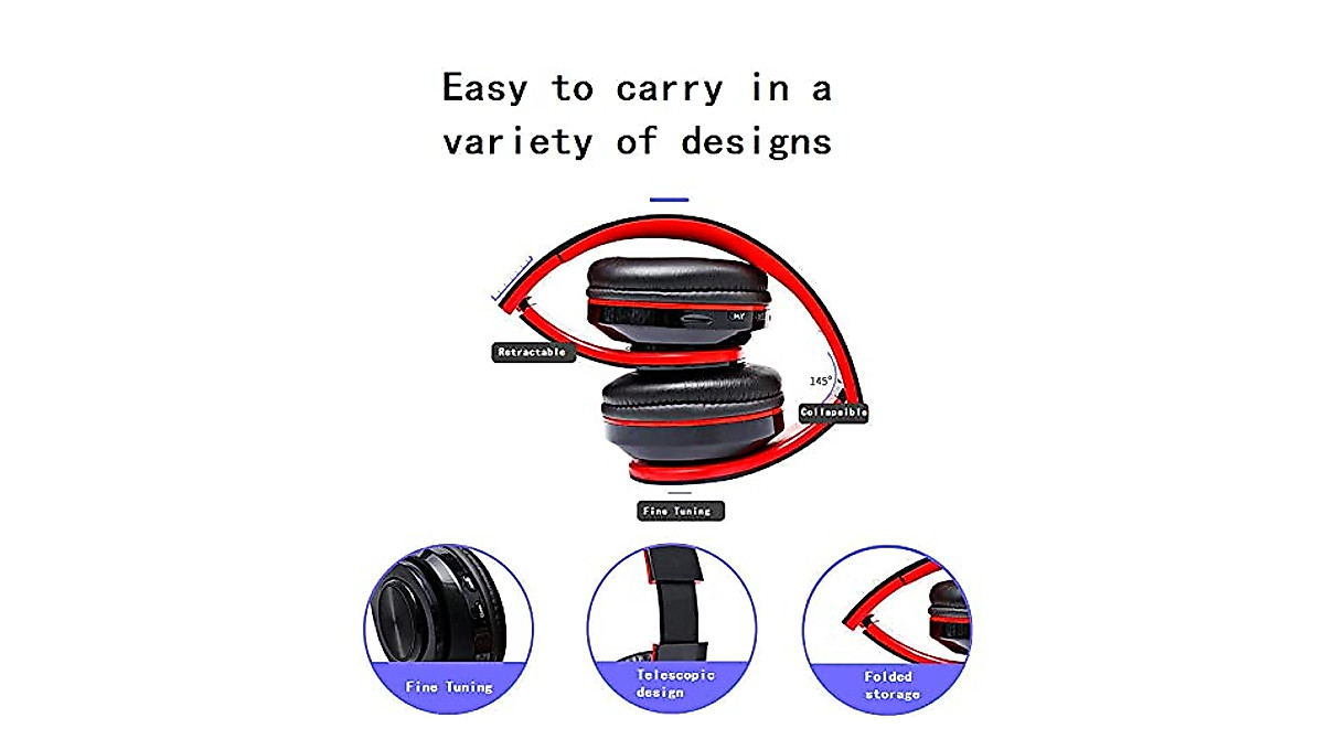 Gzkeji B39 Bluetooth Headset - Wireless, Foldable, 10hr Battery