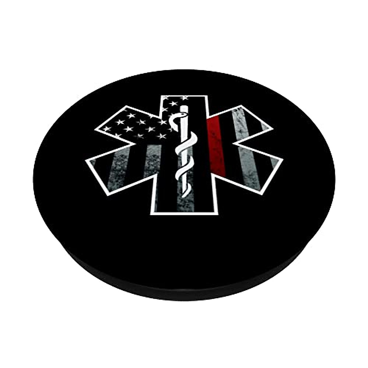 Firefighter EMS Symbol American Flag Fireman PopSockets Swappable PopGrip