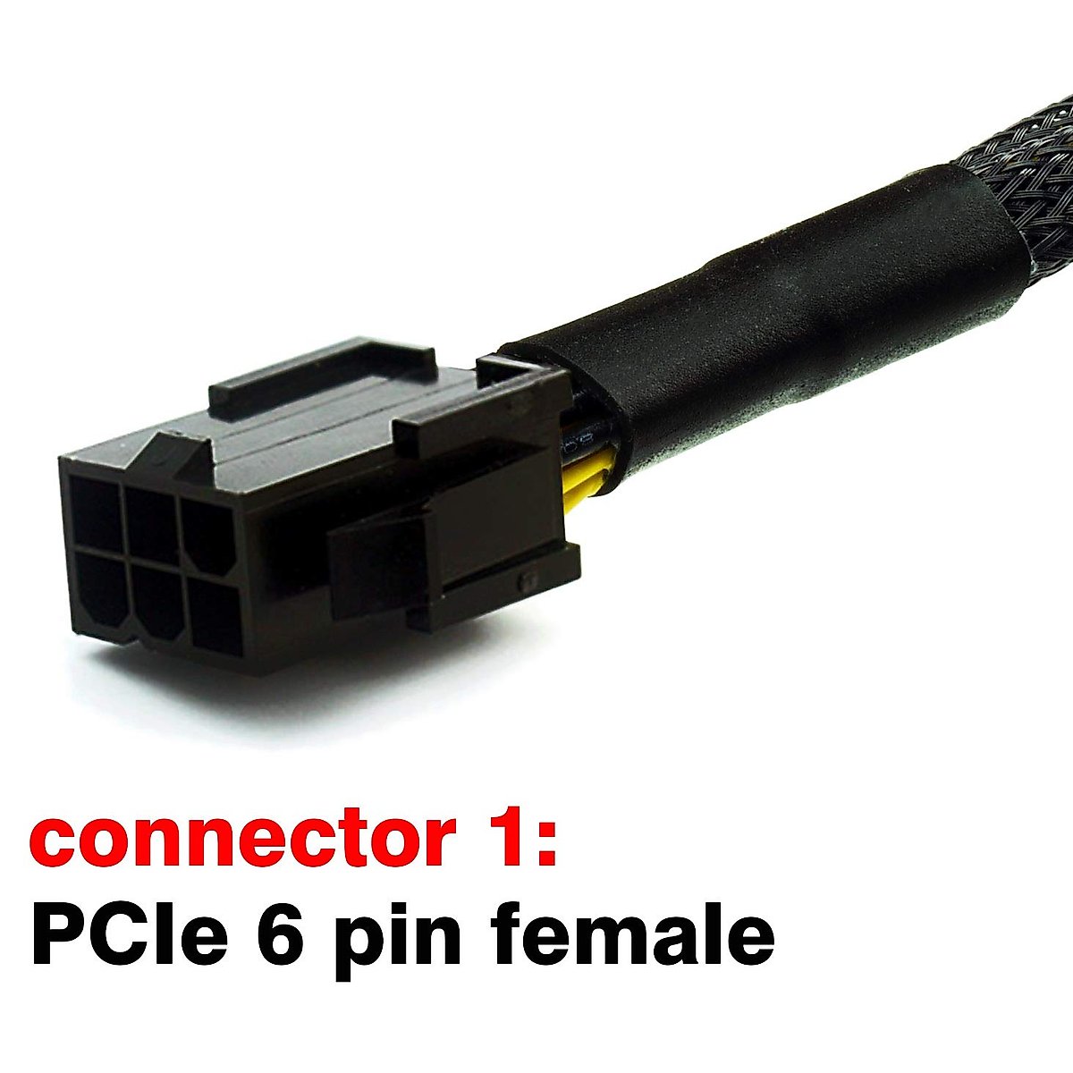 TeamProfitcom PCI-e 6 Pin to Dual PCIe 8 Pin (6+2) Graphics Card PCI Express Power Adapter GPU VGA Y-Splitter Extension Cable Mining Video Card Sleeved Power Cable 9 inches (2 Pack)