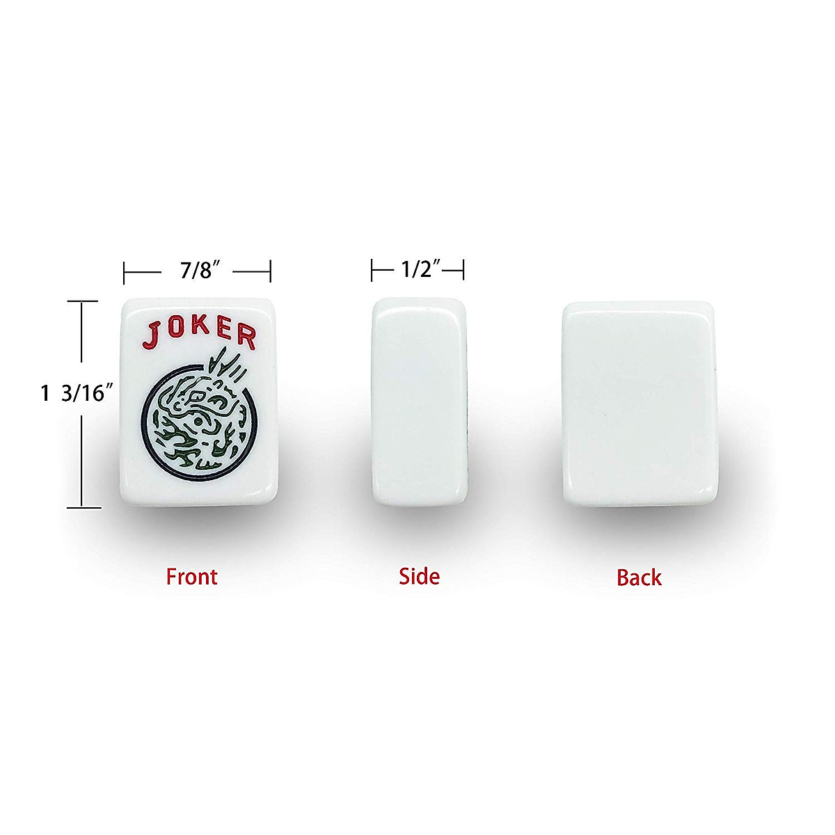 HNDTEK American Mahjong Set - Red Burgundy Soft Bag - 166 White Engraved Tiles, 4 All-in-One Rack/Pushers Western Mah Jongg Game Set