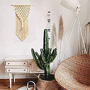 DIY Macrame Wall Hanging Kits, 3 Patterns Macrame DIY Wall Hangers for Beginners, Home Decor with 200 Meters Macrame Cord, 3 PCS Wooden Dowels and Instruction Booklet for Macrame Starters