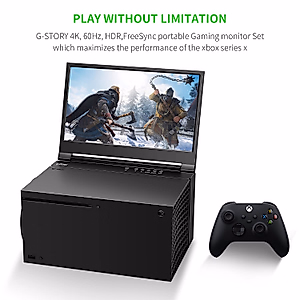 G-STORY 12.5‘’ Portable Monitor for Xbox Series X, UHD 4K Portable Gaming Monitor IPS Screen for Xbox Series X（not Included） with Two HDMI, HDR, Freesync, Game Mode, Travel Monitor for Xbox Series X