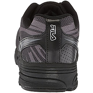 Fila Women's Memory Reckoning 8 Slip Resistant Steel Toe Running Shoe Shoe, Black/Pewter/Metallic Silver, 8 B US