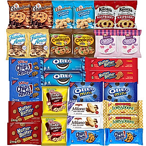 Cookies Variety Pack - Individually Wrapped Assortment - Sampler Bulk Care Package (30 Count)
