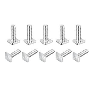 uxcell Square Head Bolt, 20pcs M6x20mm Fully Thread Carbon Steel Grade 4.8 Square Machine Screws