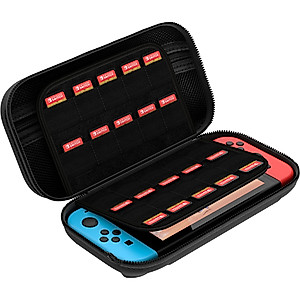 Ortz Carry Case for Nintendo Switch [Stores 29 Games] Premium Quality Protective Portable Hard Carry Case Pouch for Nintendo Switch Console Accessories - Best Game Travel Case Black [nintendo_switch]