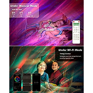 Star Projector,Galaxy Night Light Projector for Bedroom,Aurora Projector Compatible with Alexa & Smart APP,White Noise & Music Speaker,Night Light Projector for Kids Adults Home Party Ceiling Decor