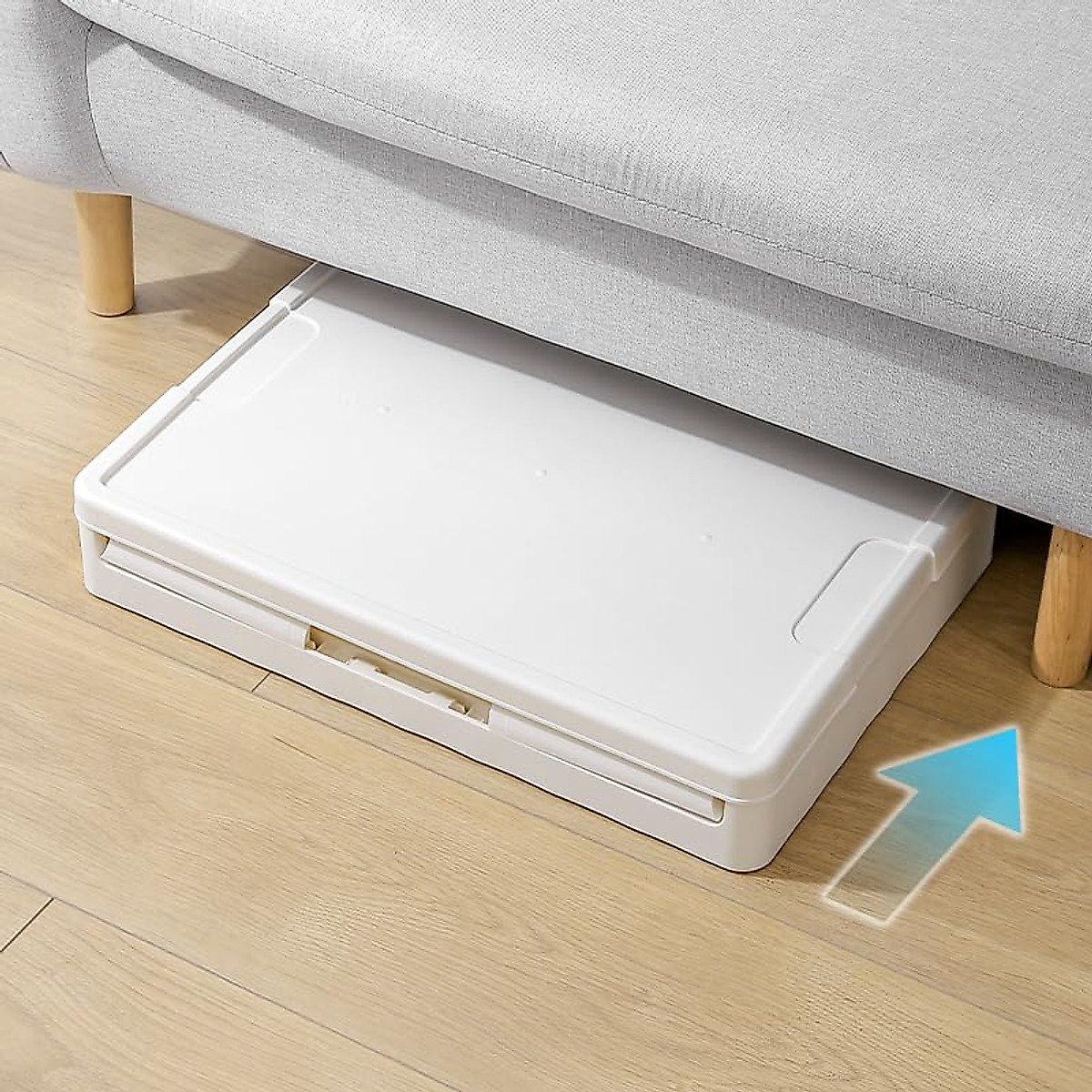 Bread Container, Plastic Bread Box for Bread Storage-Durable, Bread Box for Kitchen Countertop Bread Keeper with Airtight Lid Easy To Assemble, Farmhouse Bread Box with Window Bread Holder, White