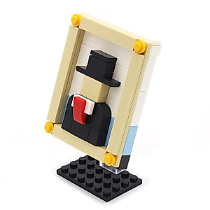 MIKEMENG 93pcs The Son of Man MOC Building Blocks Set World Famous Art Paintings Blocks Toys Educational Classic Toy Bricks STEM Gift Toys for Kids Boys Girls