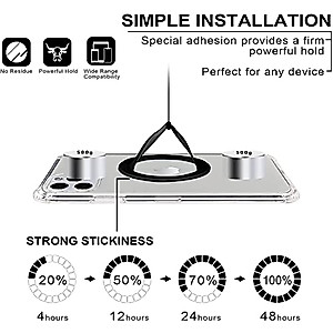 Phone Ring Silicone Grip, Phone Loop Grip, Phone Strap, Finger Ring Holder, Phone Accessories Grip, 2 Pack (White and Black)