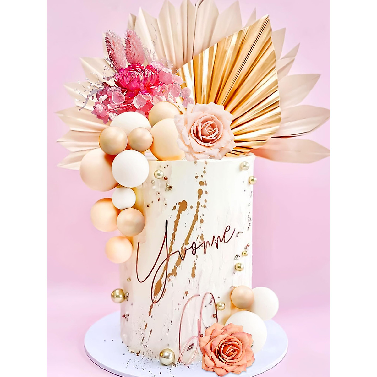 JeVenis Maroon Red Boho Cake Topper Boho Cake Decorations Cake Flowers Decorations Floral Cake Topper for Baby Shower Wedding Bridal Birthday Party Supplies