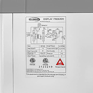 KoolMore MCF-20C Commercial Ice Cream Freezer Display Case with 6 Storage Baskets and Clear, Sliding Lid for Convenient Stores, Gas Stations, or Business Use, Large 20 cu. ft. Capacity, White