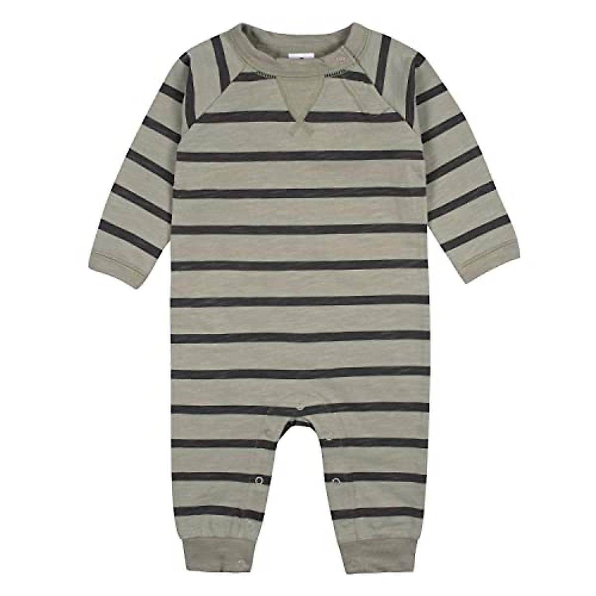 Gerber Baby Boys 2-Pack Long Leg Romper, Green, 3-6 Months