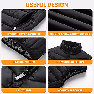 XINSONYUELL Heated Vest for Men Women: Electric Heating Vests with Battery Pack Included - Smart Warming Heated Clothing Winter