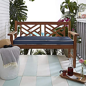 Mozaic Home Sunbrella Corded Bench Cushion, 44"x19", Tangerine Orange