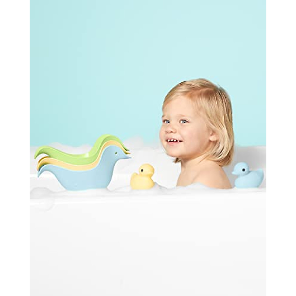 Simple Joys by Carter's Baby Duck Rinse Cups and Squirties Bath Toy Bundle, One Size