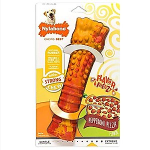 Nylabone Flavor Frenzy Strong Chew Toy Dog Toy Pepperoni Pizza X-Large/Souper (1 Count)