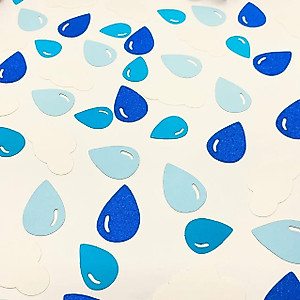 100PCS Cloud Raindrop Confetti for The Bride Is on Cloud 9 Bachelorette Party Decorations
