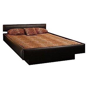 Strobel Organic Vail Complete Waterbed 5 Board Fabric Upholstered Chocolate Fabric King