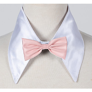 AiMiNa 6Pcs Womens Bunny Costume Cosplay Costume Satin Gloves Rabbit Tail Ear Headband Collar Bow tie stockings set (Pink)