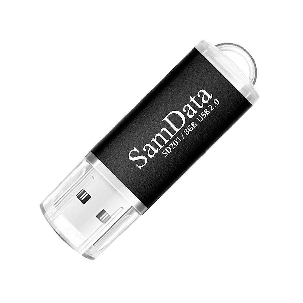 SamData USB Flash Drives 8GB 1 Pack USB 2.0 Thumb Drives Memory Stick Data Storage Jump Drive Zip Drive Drive with Led Indicator (Black, 8GB-1Pack)