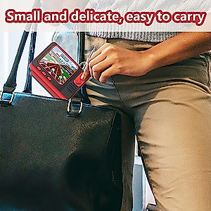 Retro Video Games Console for Kids Adults Built-in 308 Classic Electronic Game 3.0'' Screen Mini TV Games Console Support TV Output and USB Charging Birthday Xmas Gift for Boys Girl 4-12 (Red)