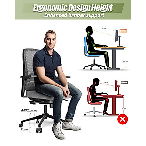 24" Office Chair Base Replacement with Wheels (Set of 5), 2400LBs Heavy Duty Metal Desk Chair Base, Smooth & Quiet Rolling Casters, Safe for Hardwood Floors & Carpet