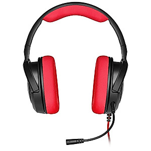 Corsair HS35 - Stereo Gaming Headset - Discord Certified - Memory Foam Earcups - Works with PC, Xbox Series X, Xbox Series S, Xbox One, PS5, PS4, Nintendo Switch and Mobile – Red