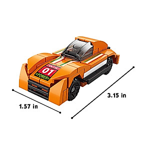 FUN LITTLE TOYS 12 Boxes Race Car Mini Building Blocks Party Favors for Kids 8-12, Car Building Kit Prize Box Toys for Kids Classroom