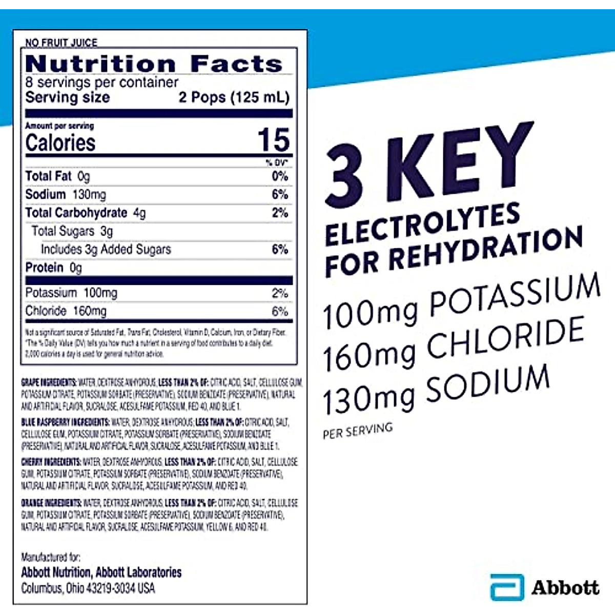 Alimed Freezer Pop Pedialyte Variety 2.1 oz