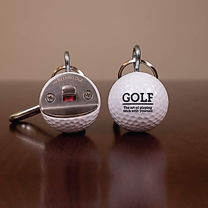 Golfer Gift, Bottle Opener from Real Golf Ball, The BeerWedge, FETCH", Keychain for Bag, Golf Novelty
