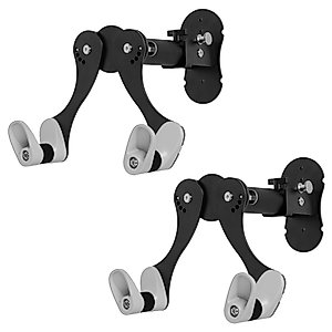 CyclingDeal Bike Wall Mount Rack - Adjustable, Extendable & Foldable - Indoor Storage Horizontal Cycling Hook Hanger Organiser - Safe & Secure for MTB, Road Bicycles in Garage or Home - Pack of 2