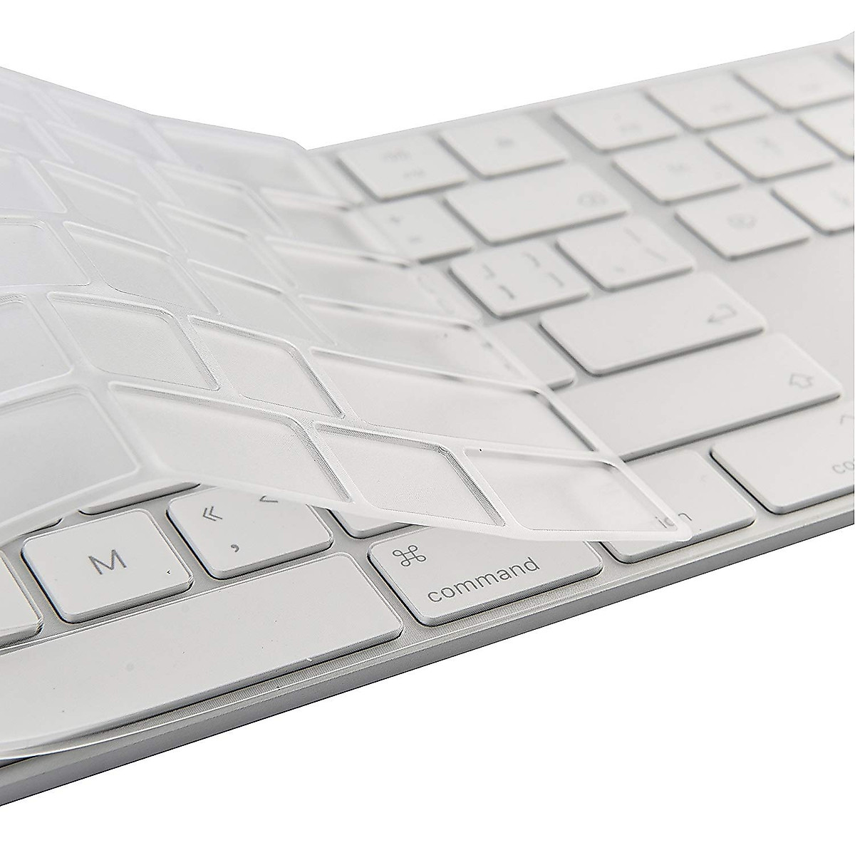 COOSKIN TPU Clear Keyboard Cover Protector for 2017 Released Apple Magic Keyboard with Numeric Keypad US Layout A1843 Keyboard Skin