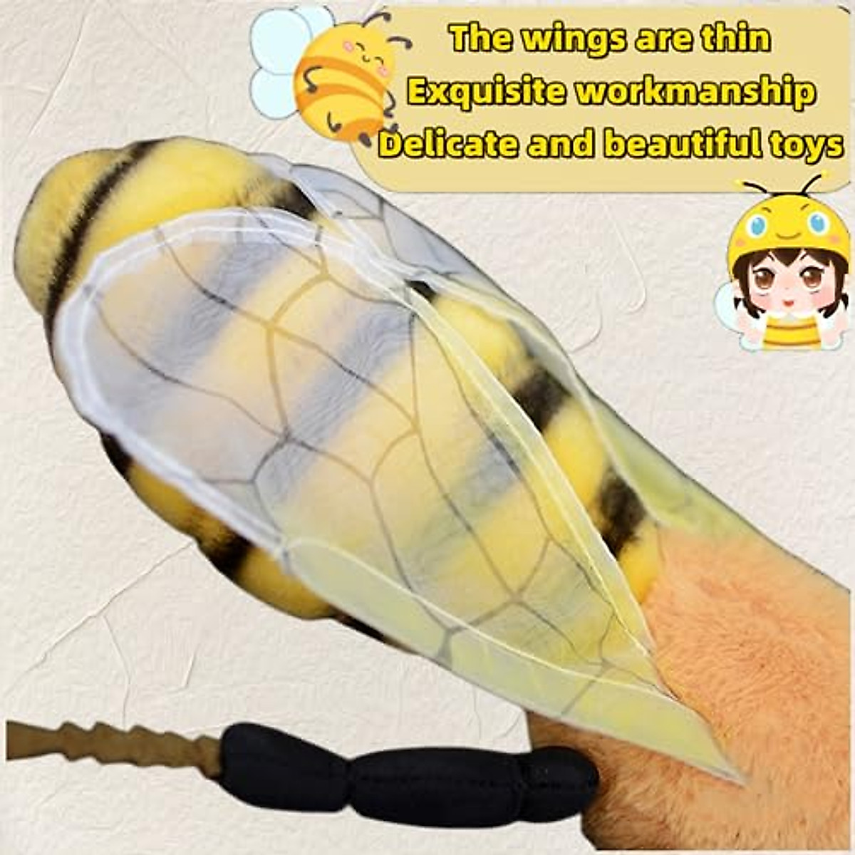 FRANKIEZHOU Realistic Bee Stuffed Animal-10.24",Honey Bee Plush Toy,Soft Bumblebee Toy for Boy,Girl Toys, for Kids,Baby Gift,Home Decor,Hugging Toy