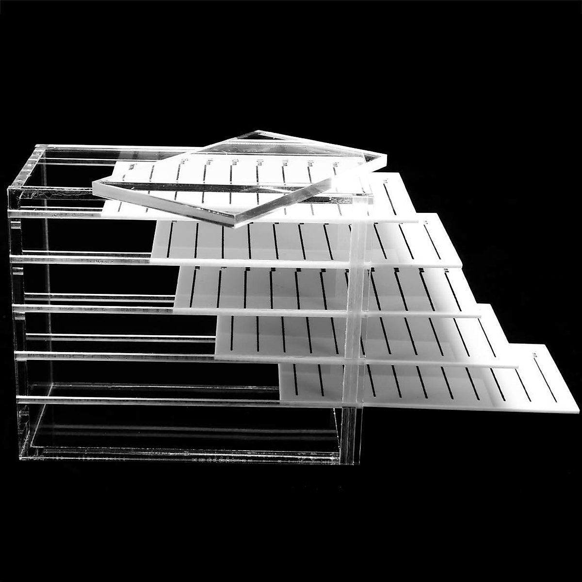 5 Layer Clear Acrylic Eyelash Storage Box False Eyelash Case Lash Display Organizer Grafting Eyelash Extension Tool