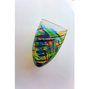 Jewish Wedding Glass to Break - Blue and Purple