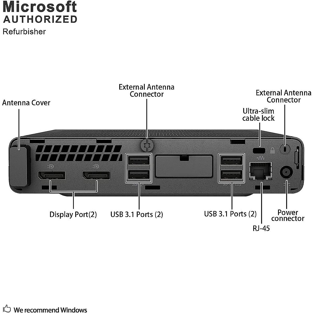 HP 800 G4 Mini Desktop Intel i7-8700T UP to 4.00GHz 16GB DDR4 New 512GB NVMe SSD Built-in Wi-Fi BT Dual Monitor Support Wireless Keyboard and Mouse Win11 Pro (Renewed)
